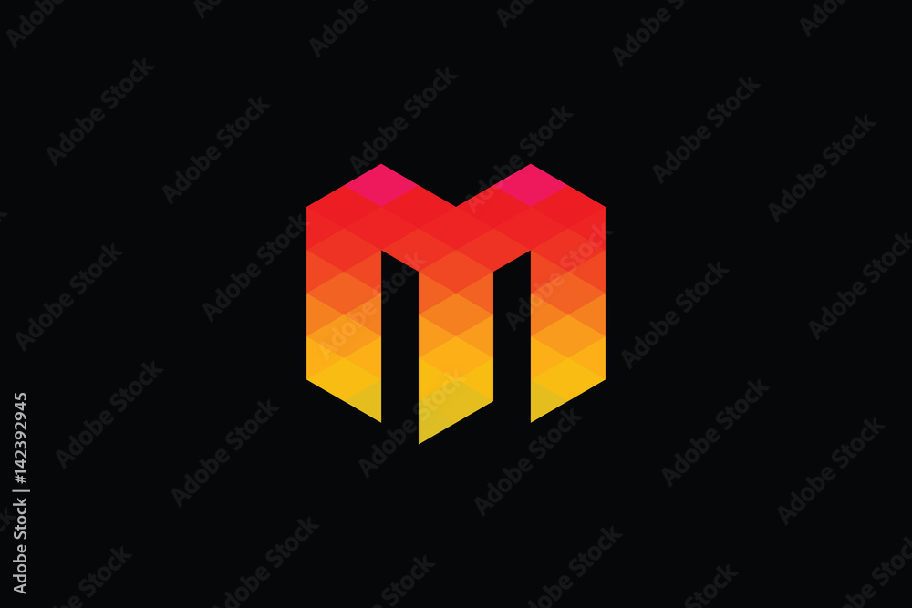 Media Creative Studio Letter M Logo Vector Stock Vector | Adobe Stock