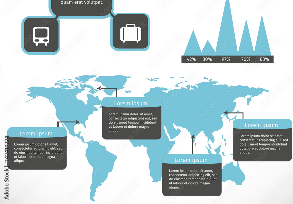 Basic Business and Travel Infographic 1 Stock Template | Adobe Stock