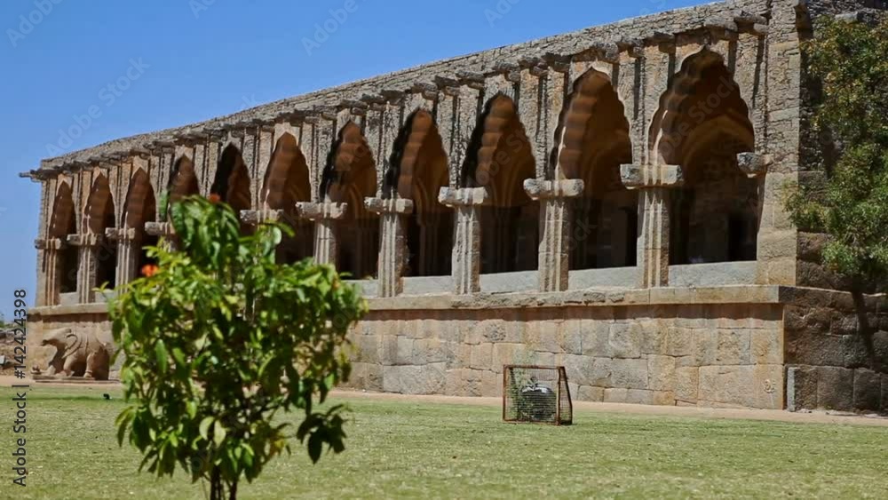 Beautiful Old Historical Indian Building Terrace with Arches Stock ...