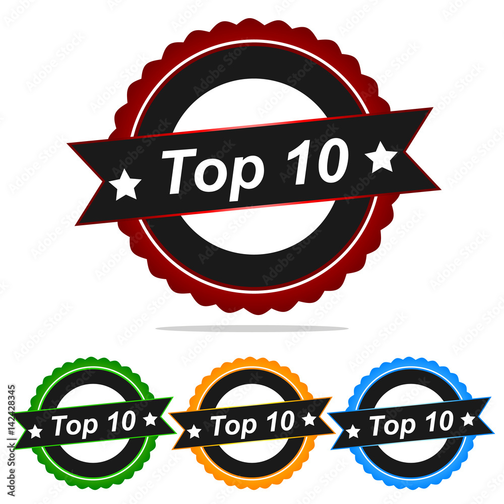 TOP 10 stamp sign text logo. Stock Vector | Adobe Stock