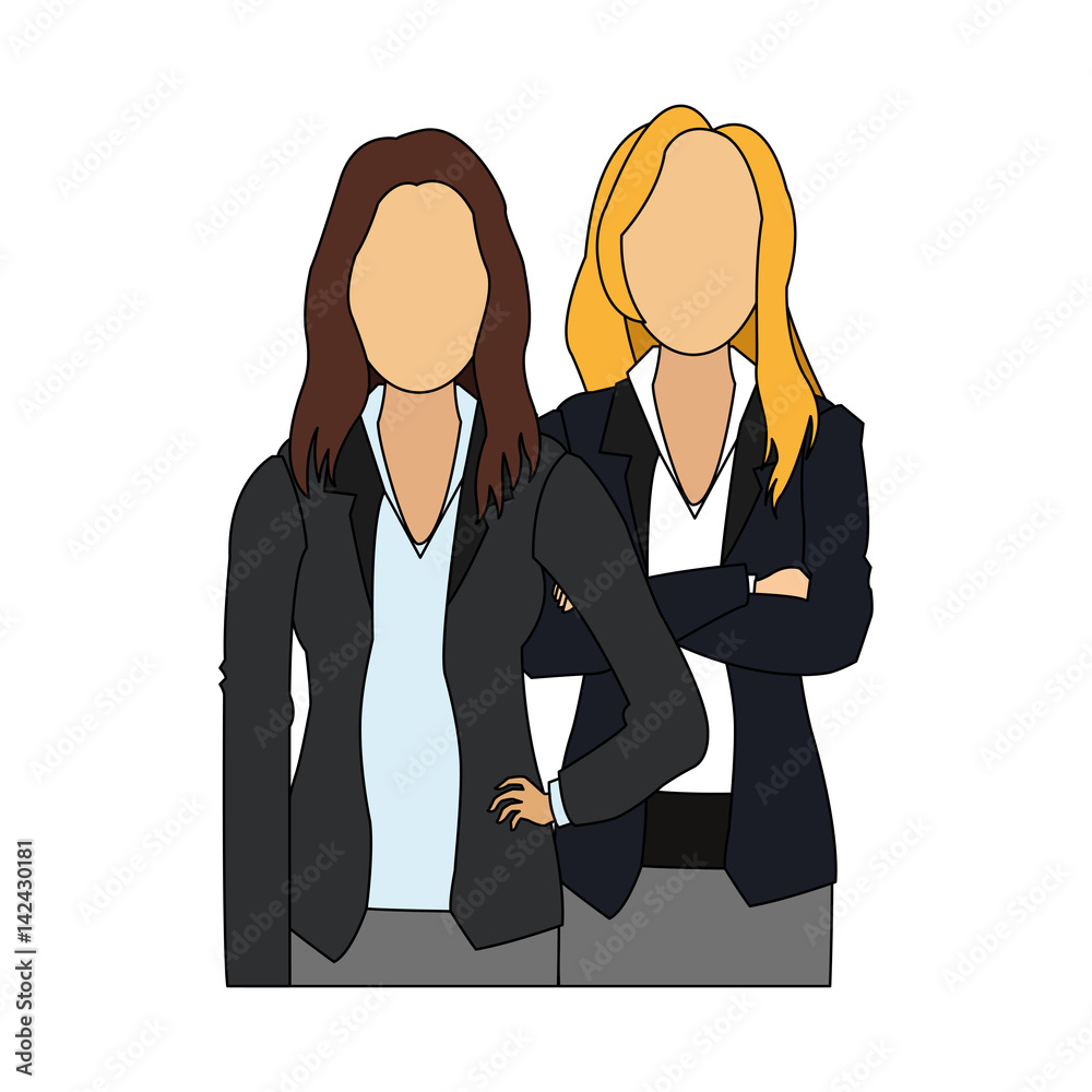 faceless women business people icon image vector illustration design ...