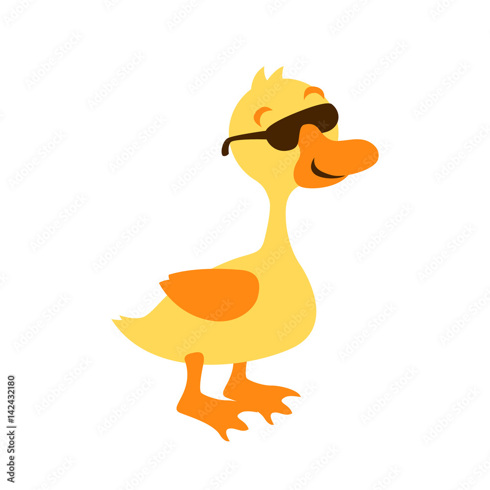 duck vector illustration style Flat cartoon side Stock-Vektorgrafik ...