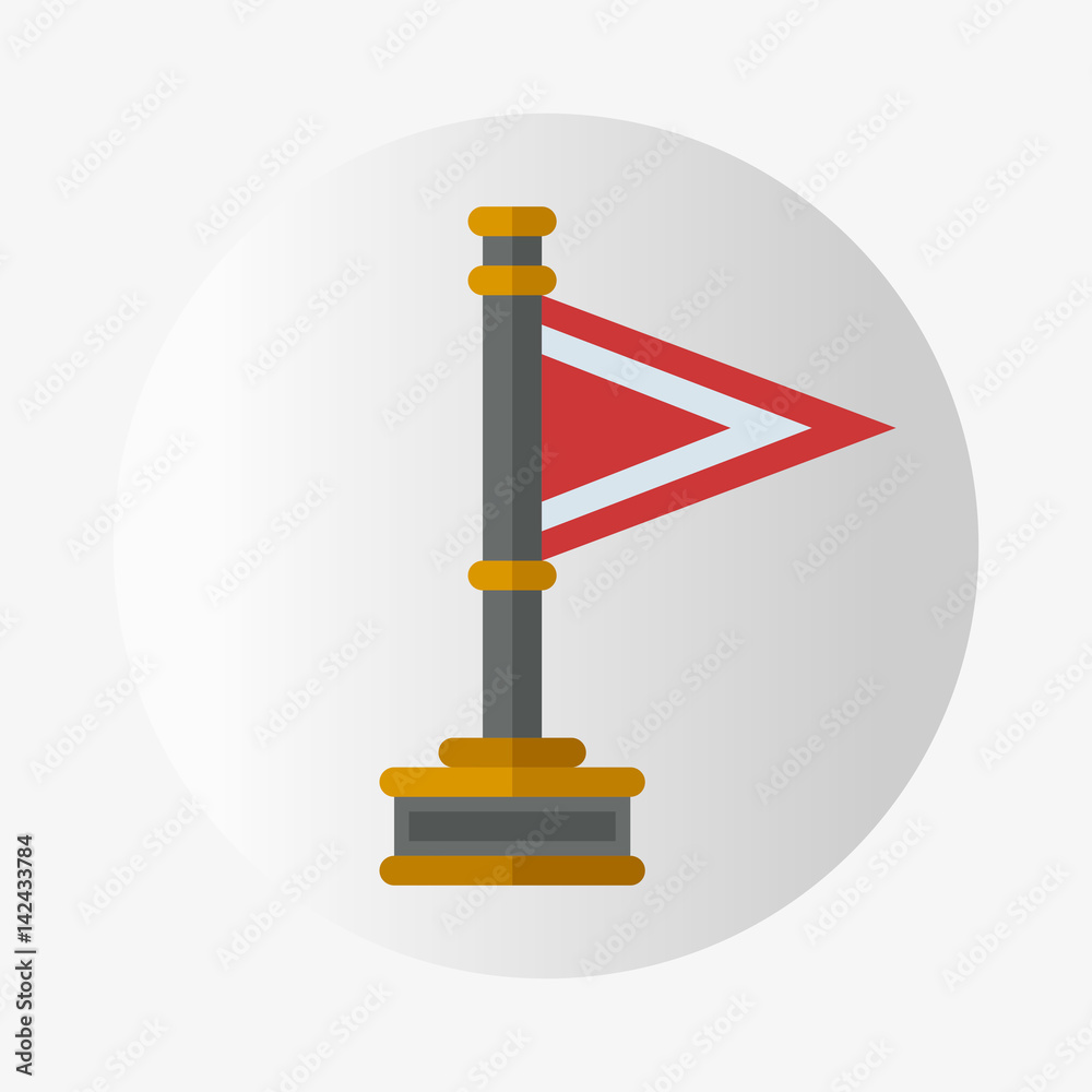 Vector trophy champion flag flat icon winner gold award and victory ...
