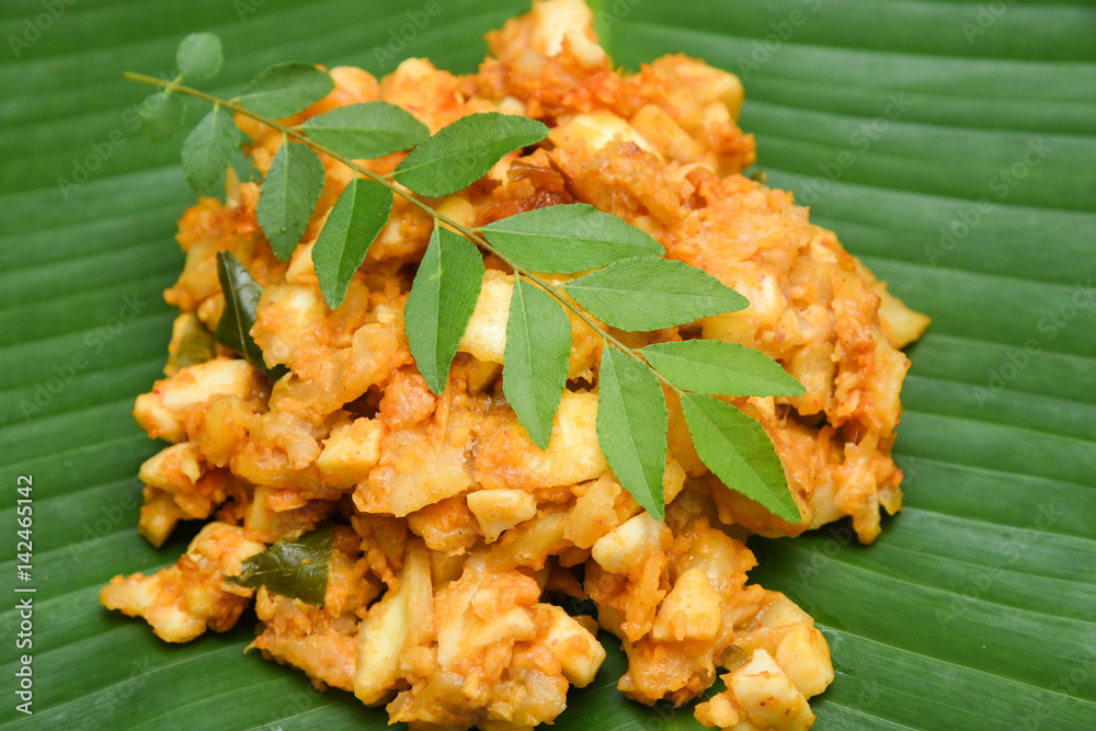 Top view of spicy and hot jackfruit curry, Chakka curry Bangladesh ...