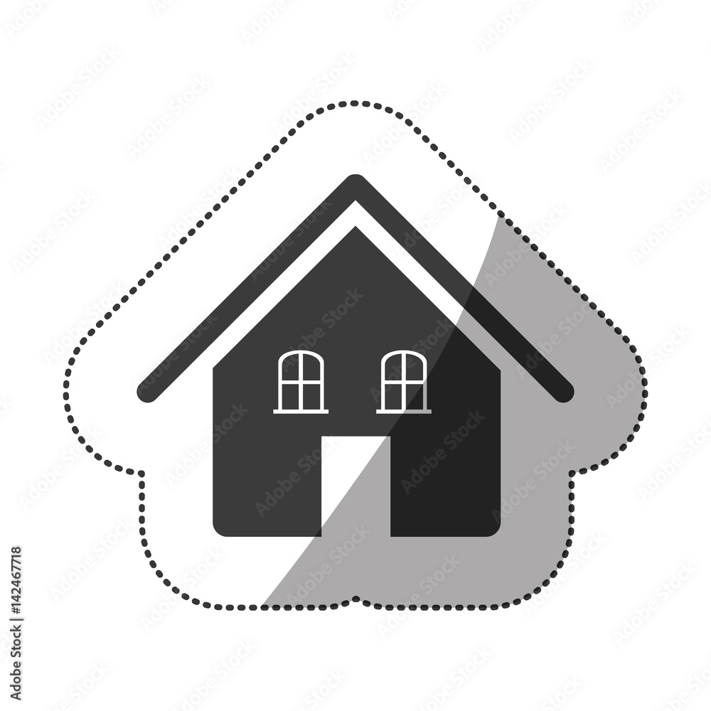 gray beautiful house icon, vector illustration design Stock Vector ...