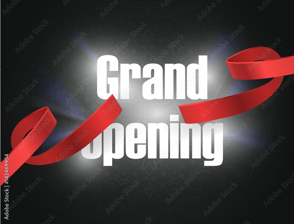 Grand opening , background with lettering sign. Template banner, flyer ...