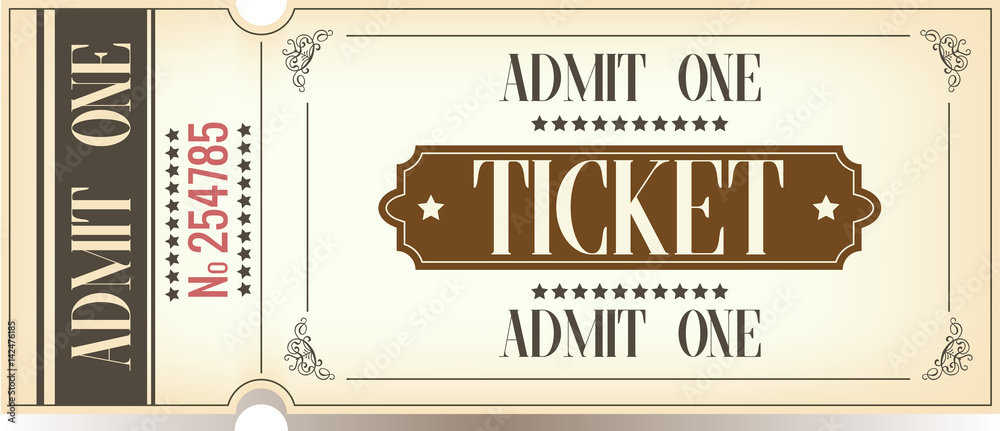 Ticket Stock Vector | Adobe Stock