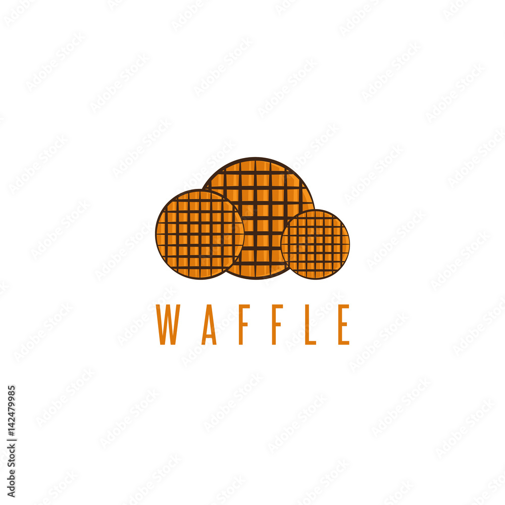 abstract rounded delicious waffle vector design template Stock Vector ...