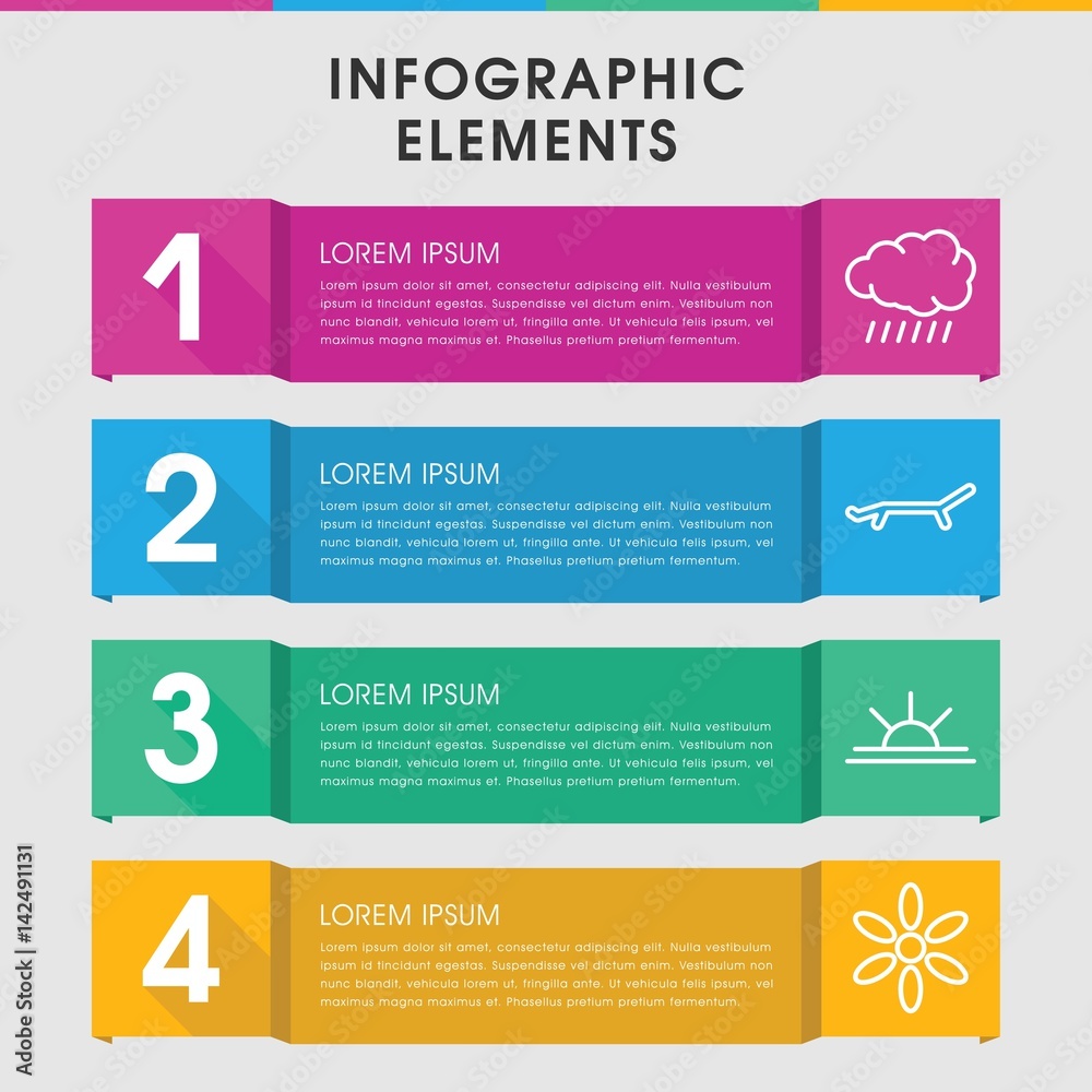 Vetor de Sunrise infographic design with elements. do Stock | Adobe Stock
