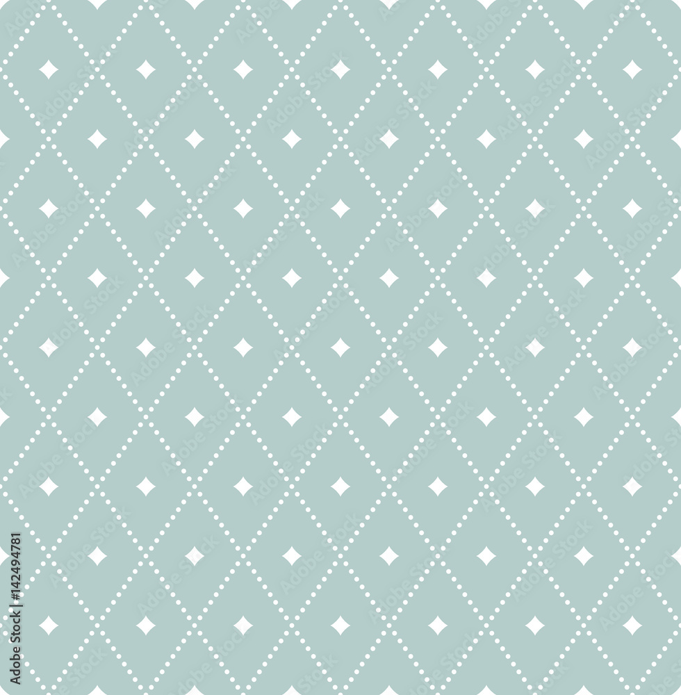 Geometric dotted vector white pattern. Seamless abstract modern texture ...