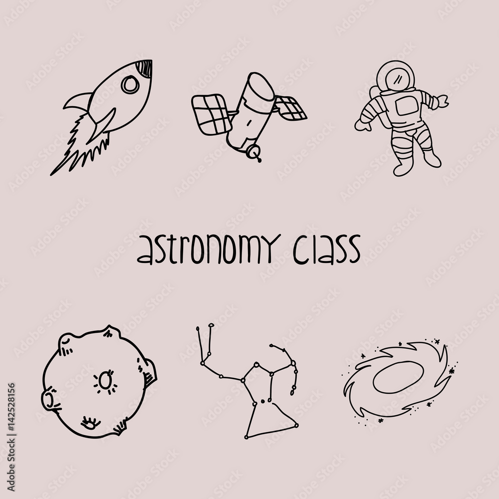 science class and school scribbles cartoons drawing vector Stock Vector ...