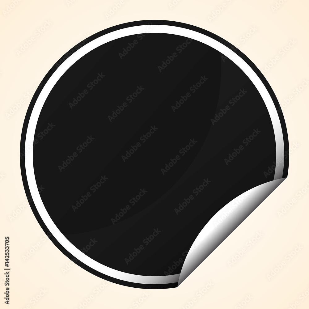 Isolated black label Stock Vector | Adobe Stock