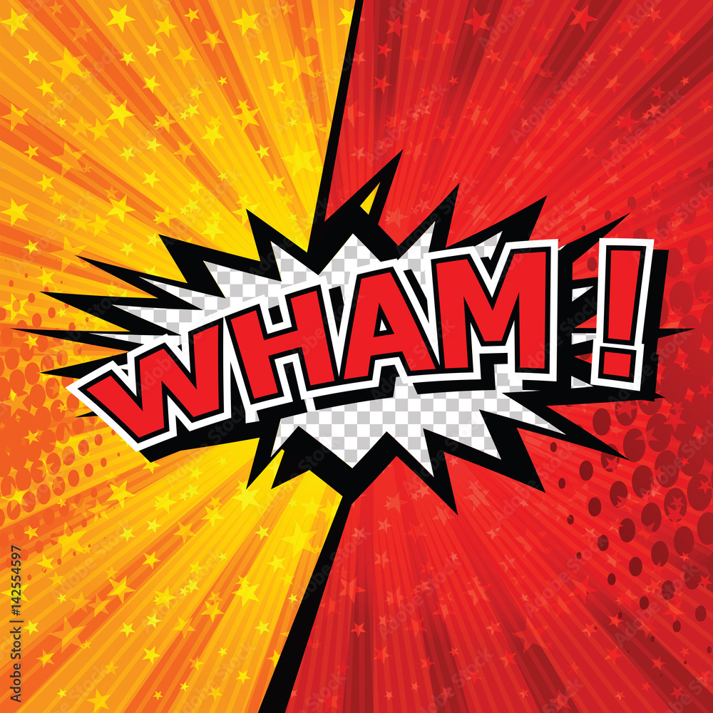 Wham! Comic Speech Bubble, Cartoon. art and illustration vector file ...