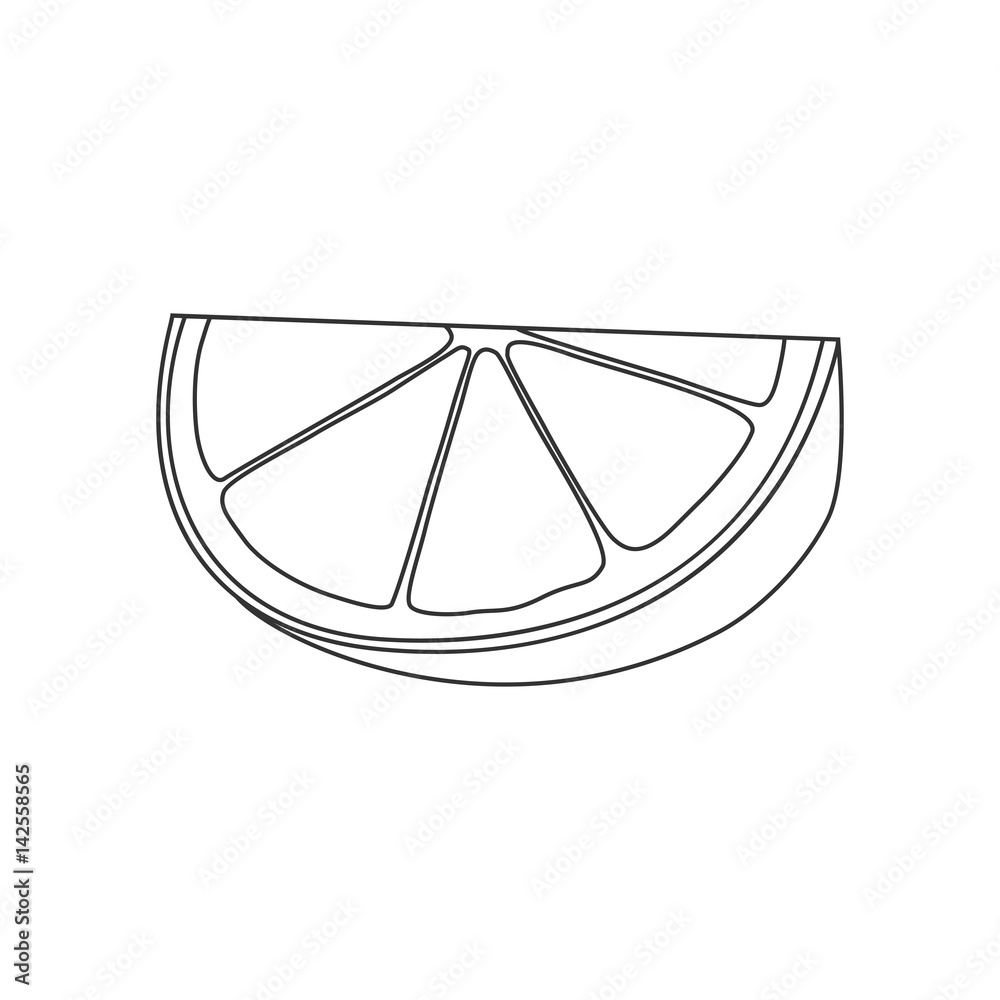 Orange Slice Outline