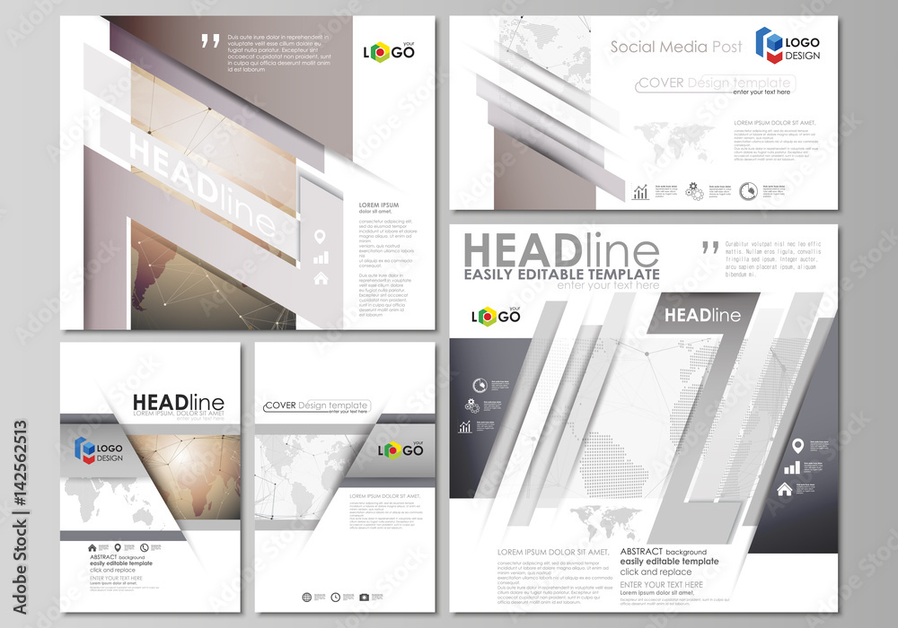 The minimalistic abstract vector illustration of the editable layout of ...