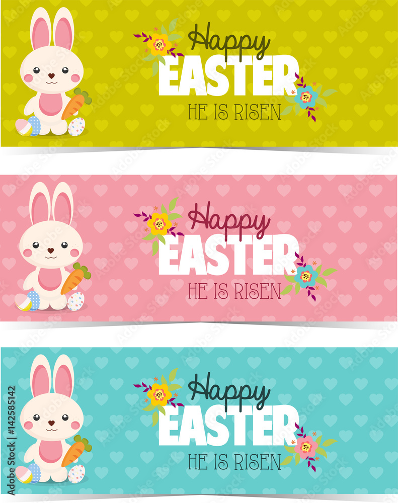 Easter bunny labels Stock Vector | Adobe Stock
