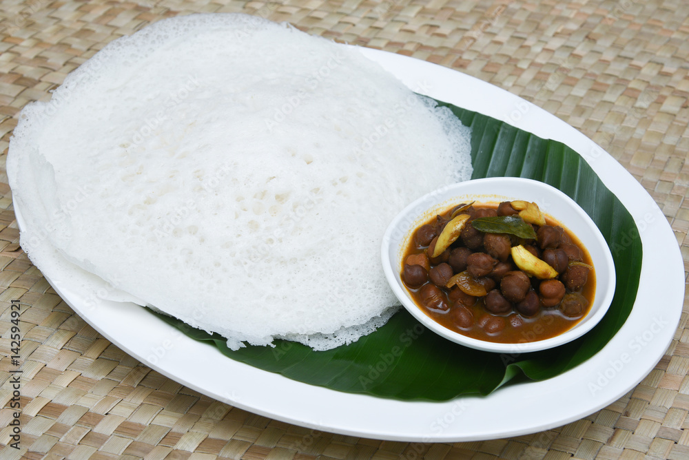 Appam / Palappam / Kallappam / vella appam / plain hoppers, popular ...