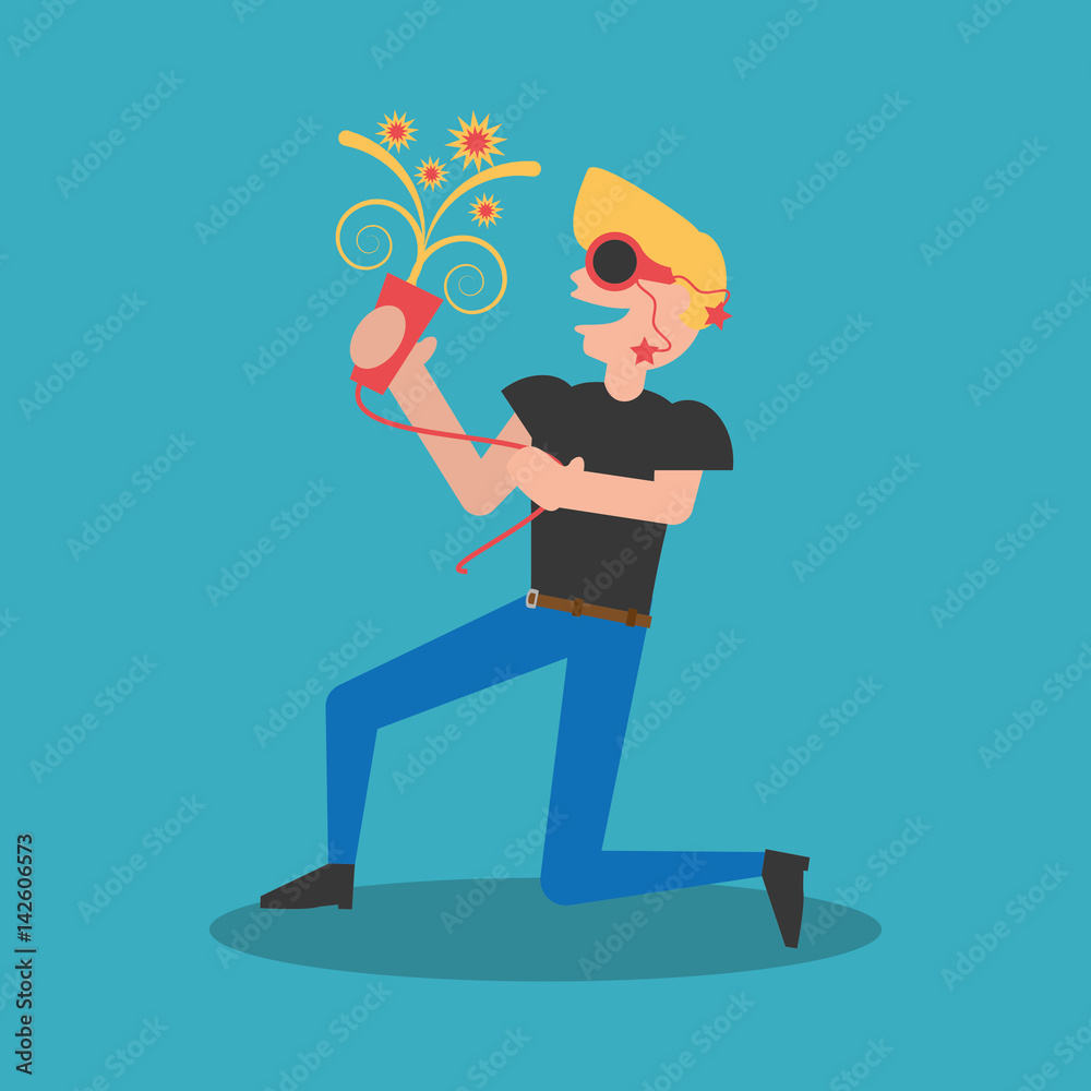 young man party celebration vector illustration eps 10 Stock Vector ...
