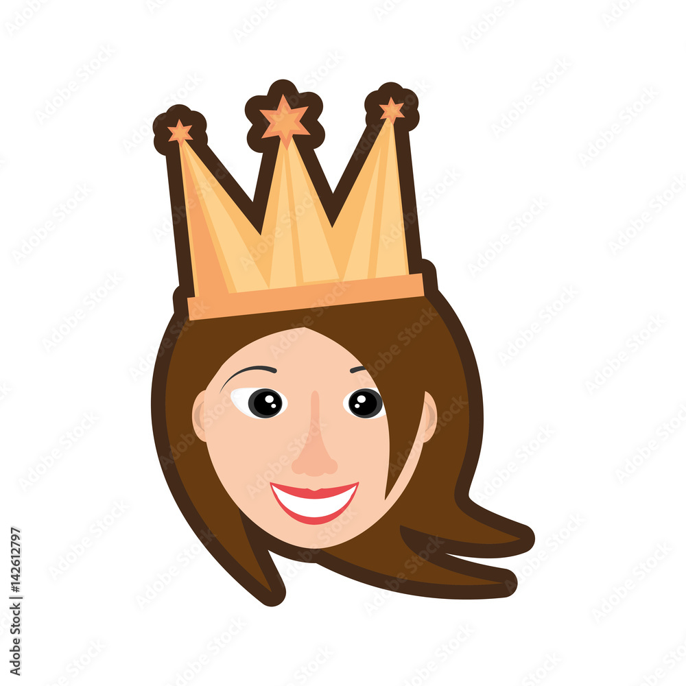 head girl crown celebration vector illustration eps 10 Stock Vector ...