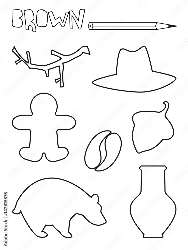 Color Brown Coloring Pages