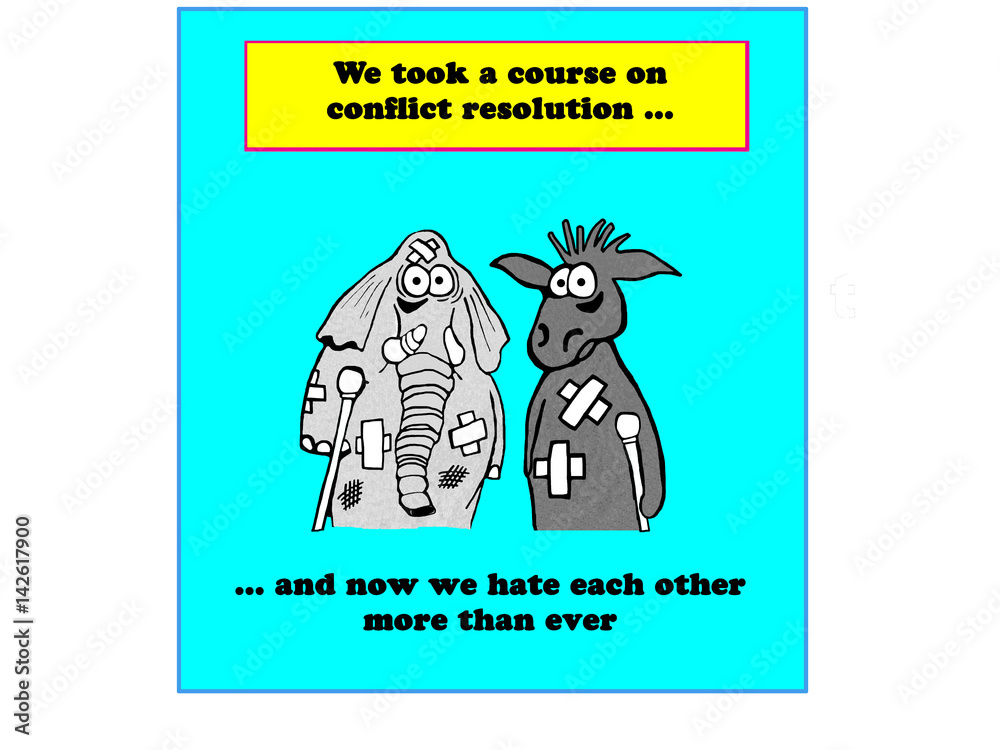 Funny Conflict Resolution Cartoon