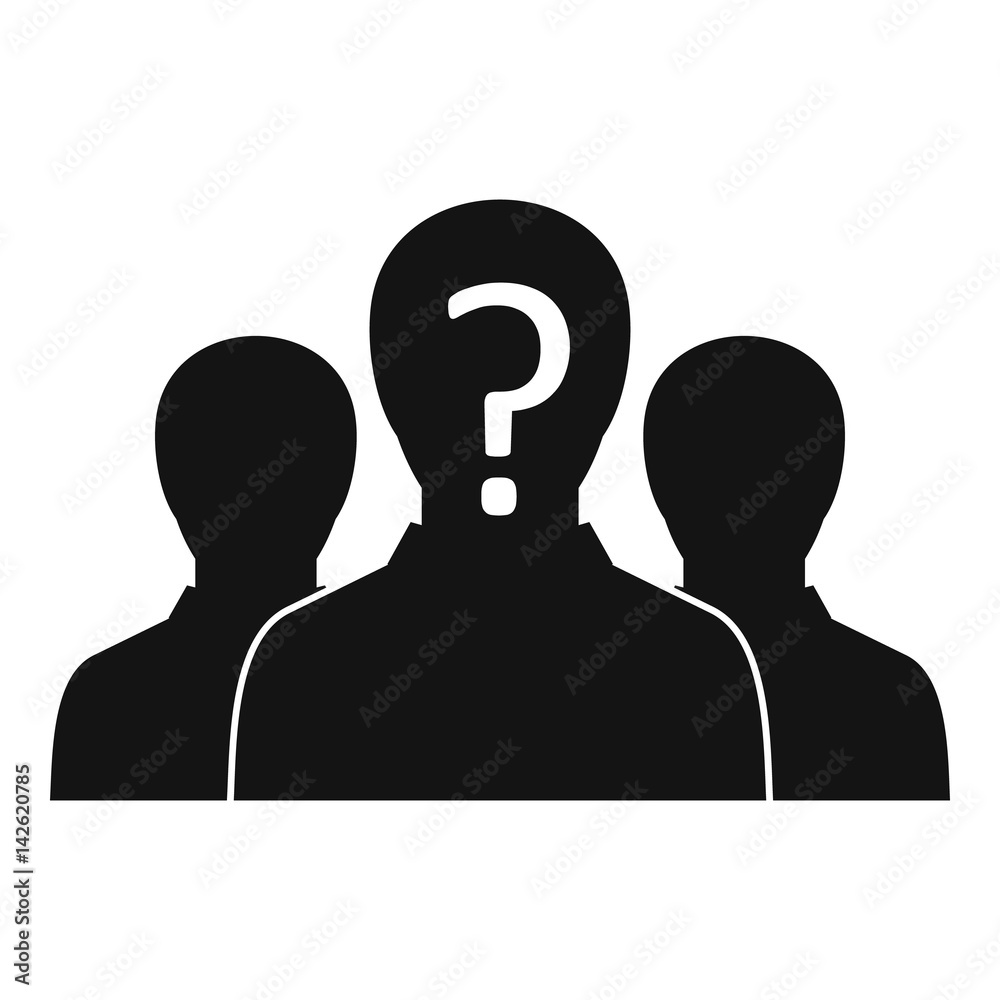 Group of people with unknown personality icon Stock Vector | Adobe Stock