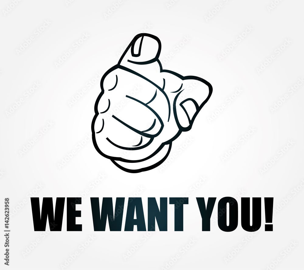 we want you Stock Vector | Adobe Stock