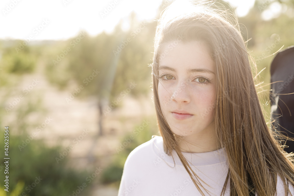 Portrait of a 15 year old teenage girl Stock Photo | Adobe Stock