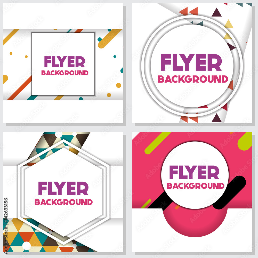 fresh background flyer style background Design Template Stock Vector ...
