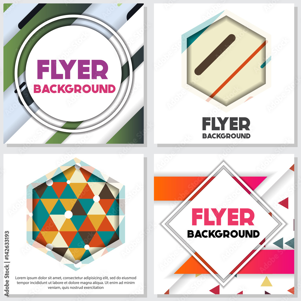 fresh background flyer style background Design Template Stock Vector ...