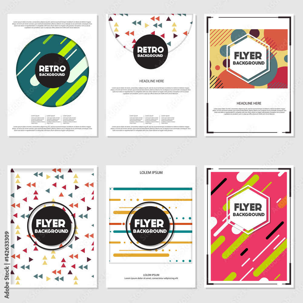 fresh background flyer style background Design Template Stock Vector ...