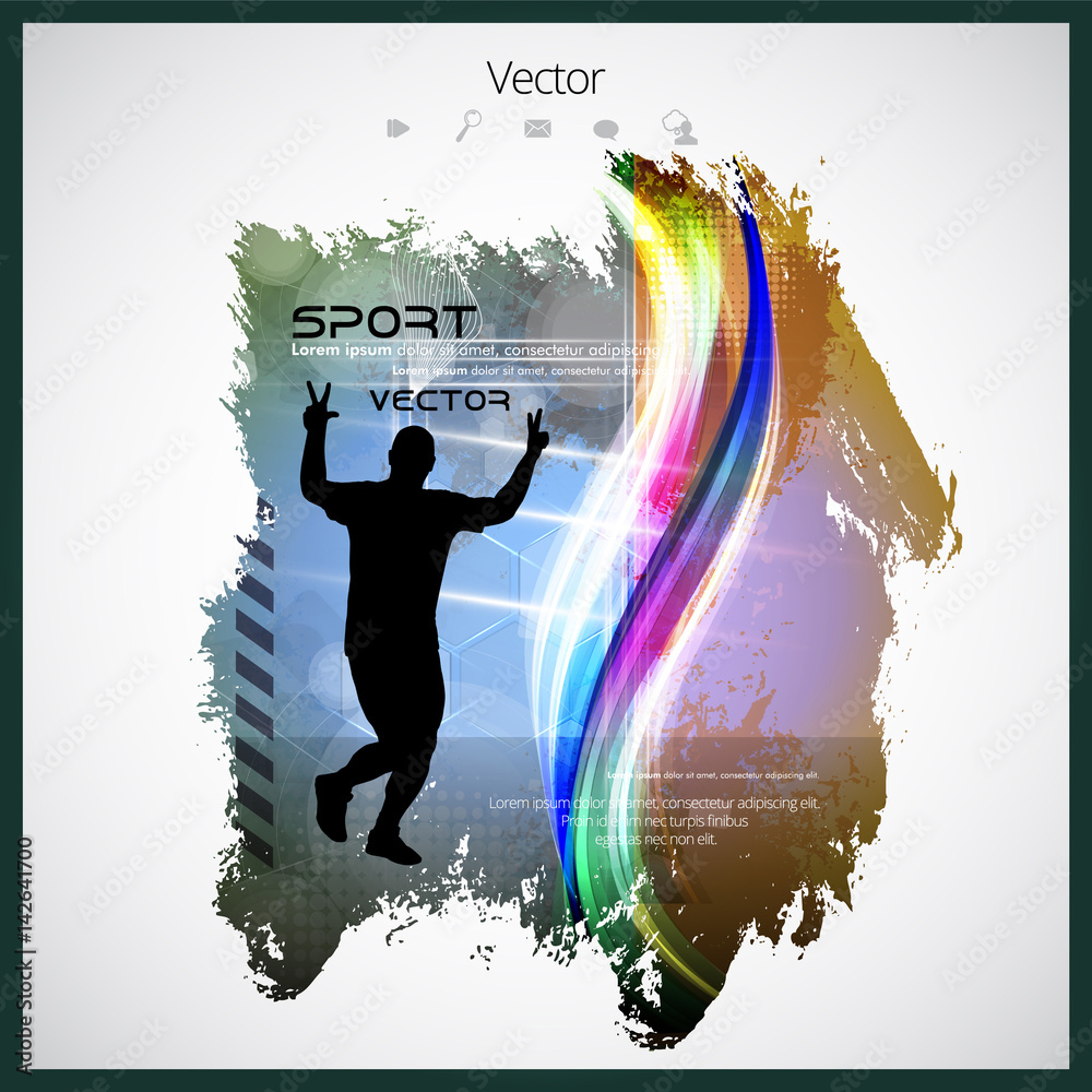 Marathon runner Stock Vector | Adobe Stock