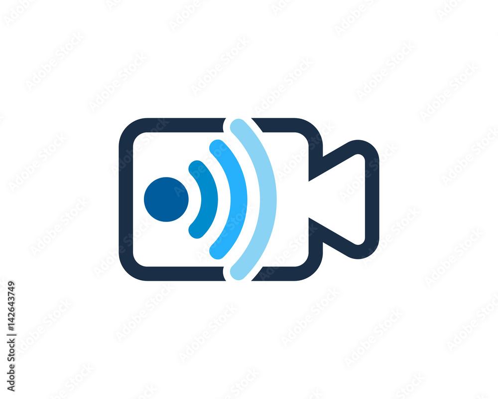 Wifi Camera Icon Logo Design Element Stock Vector | Adobe Stock