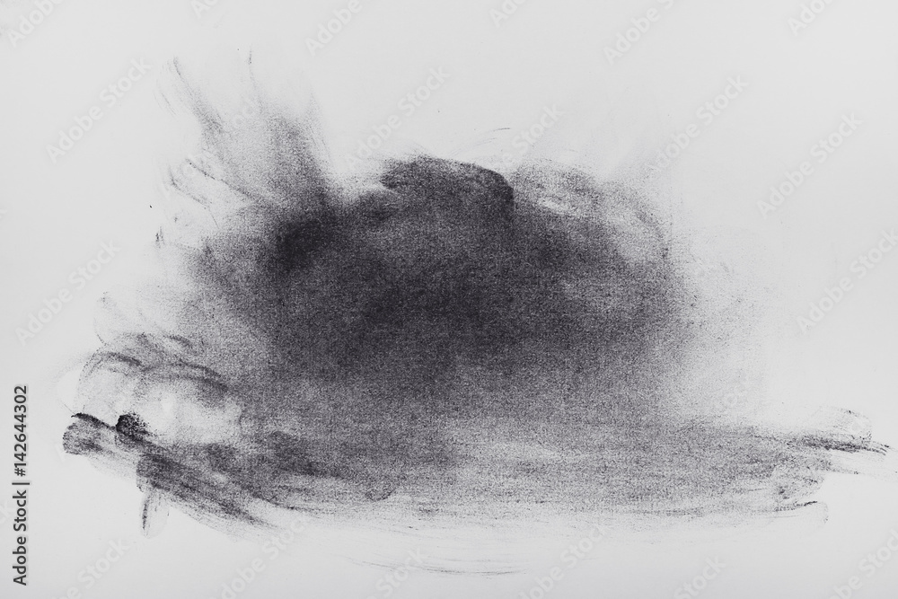 Black and white chalk drawing on paper-smeared spot, backgrounds ...