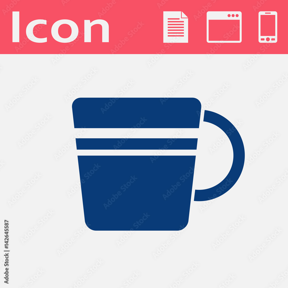 kitchen icon of cup Stock Vector | Adobe Stock