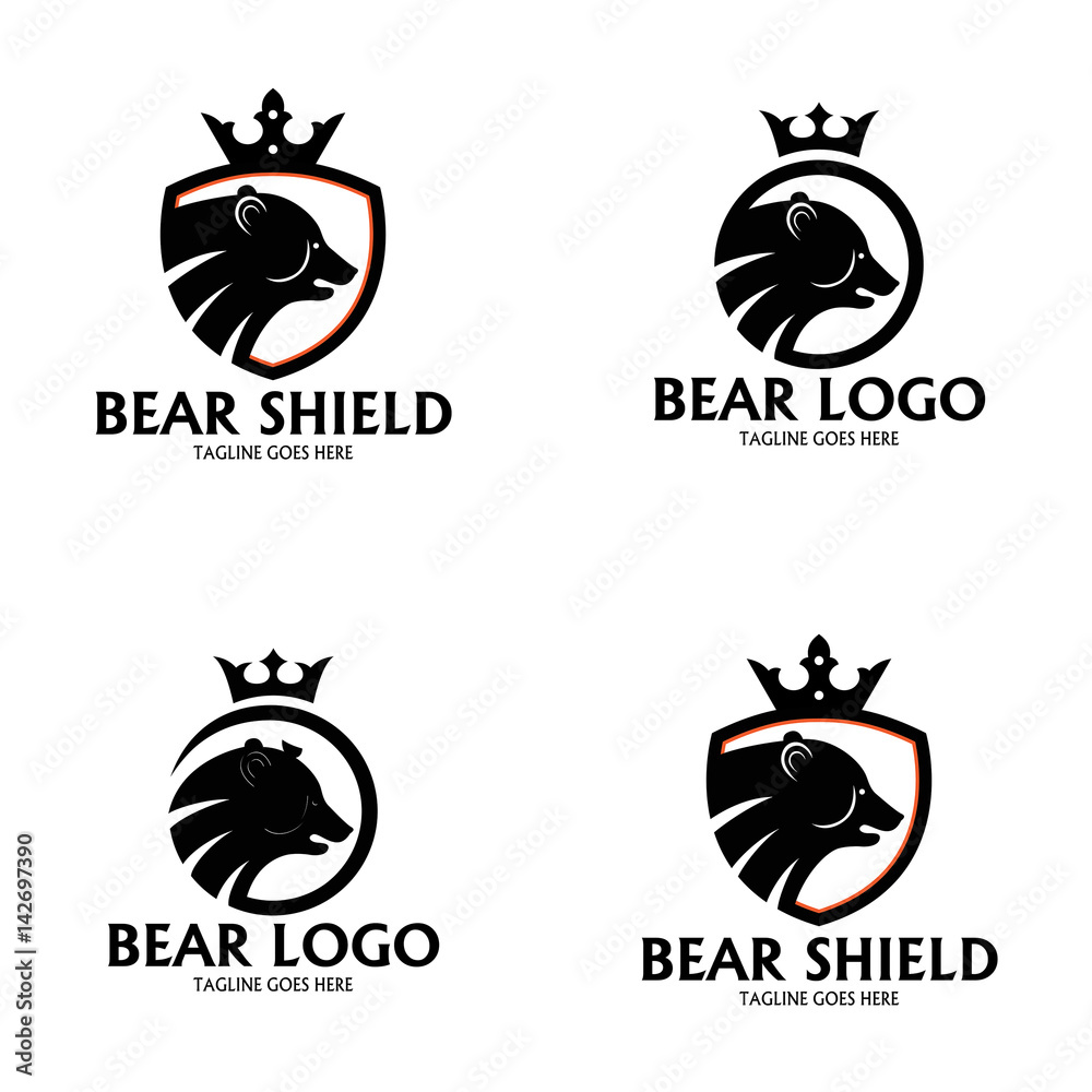 Bear Head Logo Black