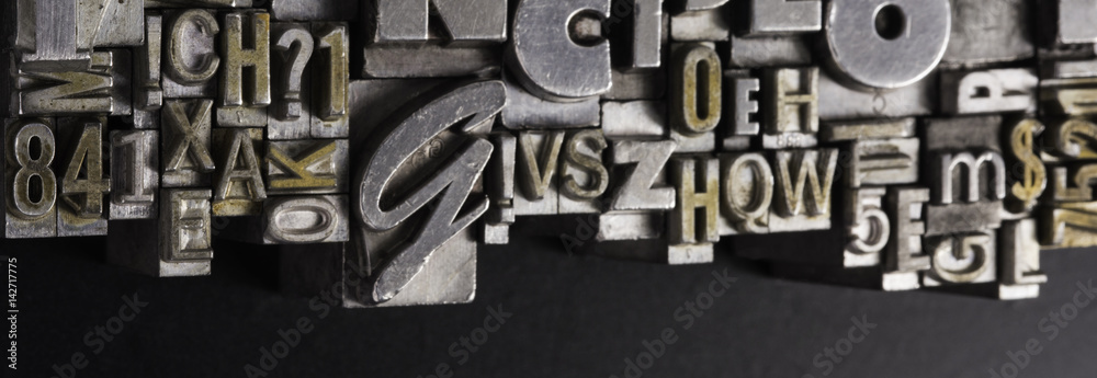 Photo & Art Print Historical letterpress types, also called as lead ...