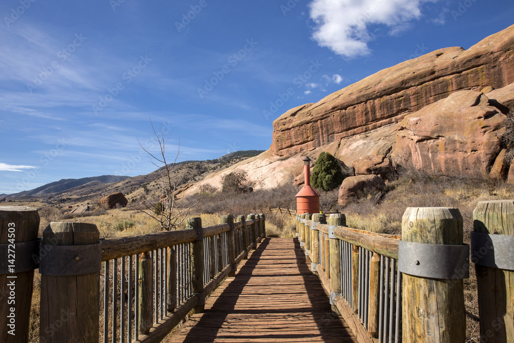 Hiking Trail at Red Rocks Park in Denver, Colorado Stock Photo | Adobe ...