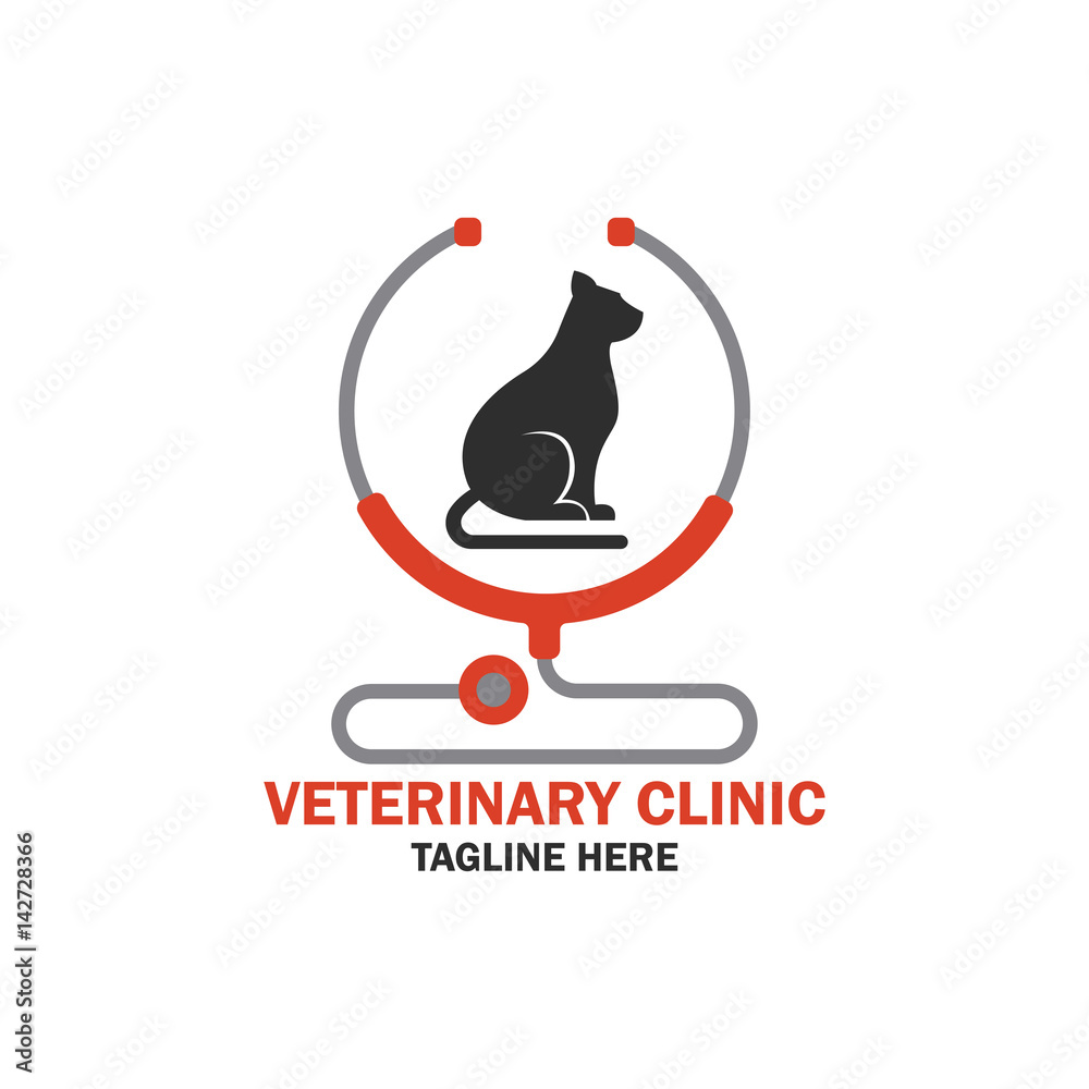 veterinary logo with text space for your slogan / tagline, vector ...