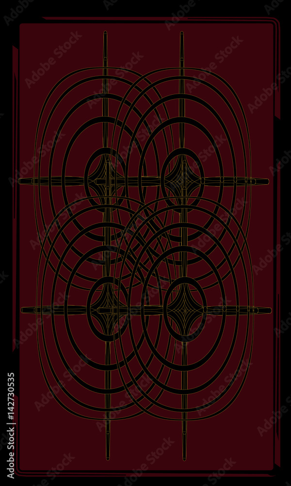 Tarot cards - back design, Celtic pattern Stock Vector | Adobe Stock