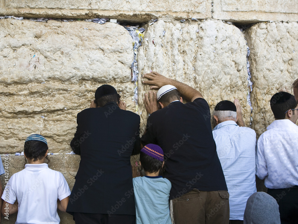 Prayer of Jews at Western Wall. Jerusalem Israel Stock Photo | Adobe Stock