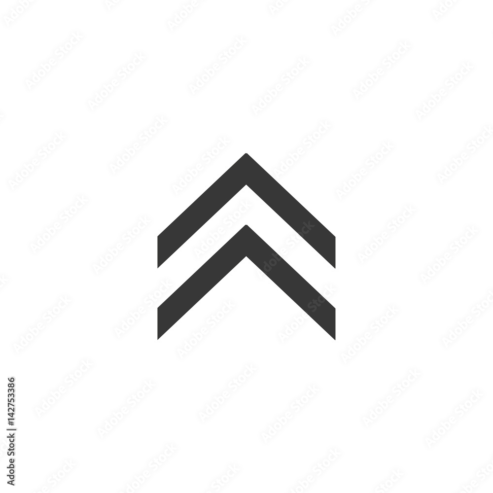 Double up arrow icon Stock Vector | Adobe Stock