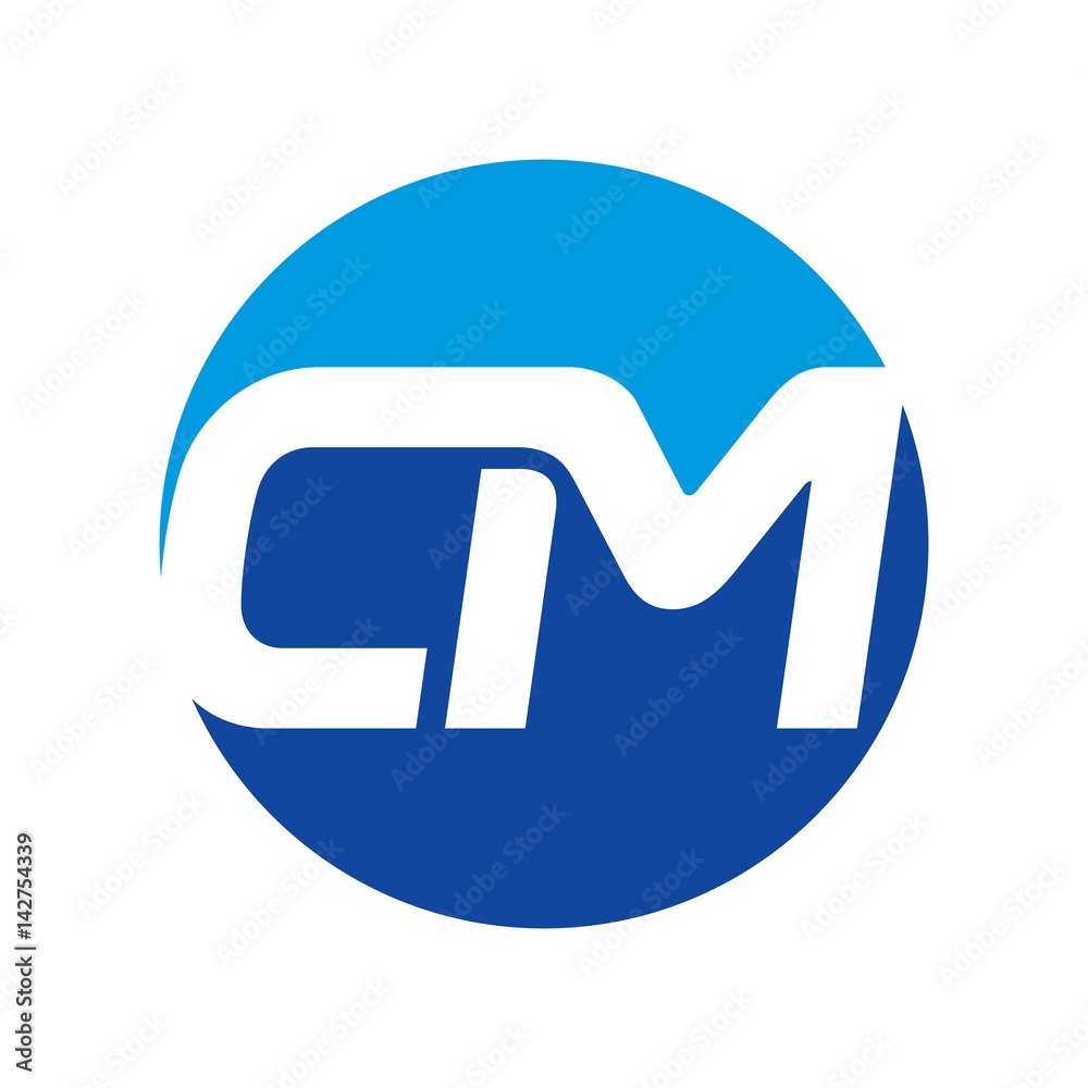 c and m logo vector. Stock Vector | Adobe Stock