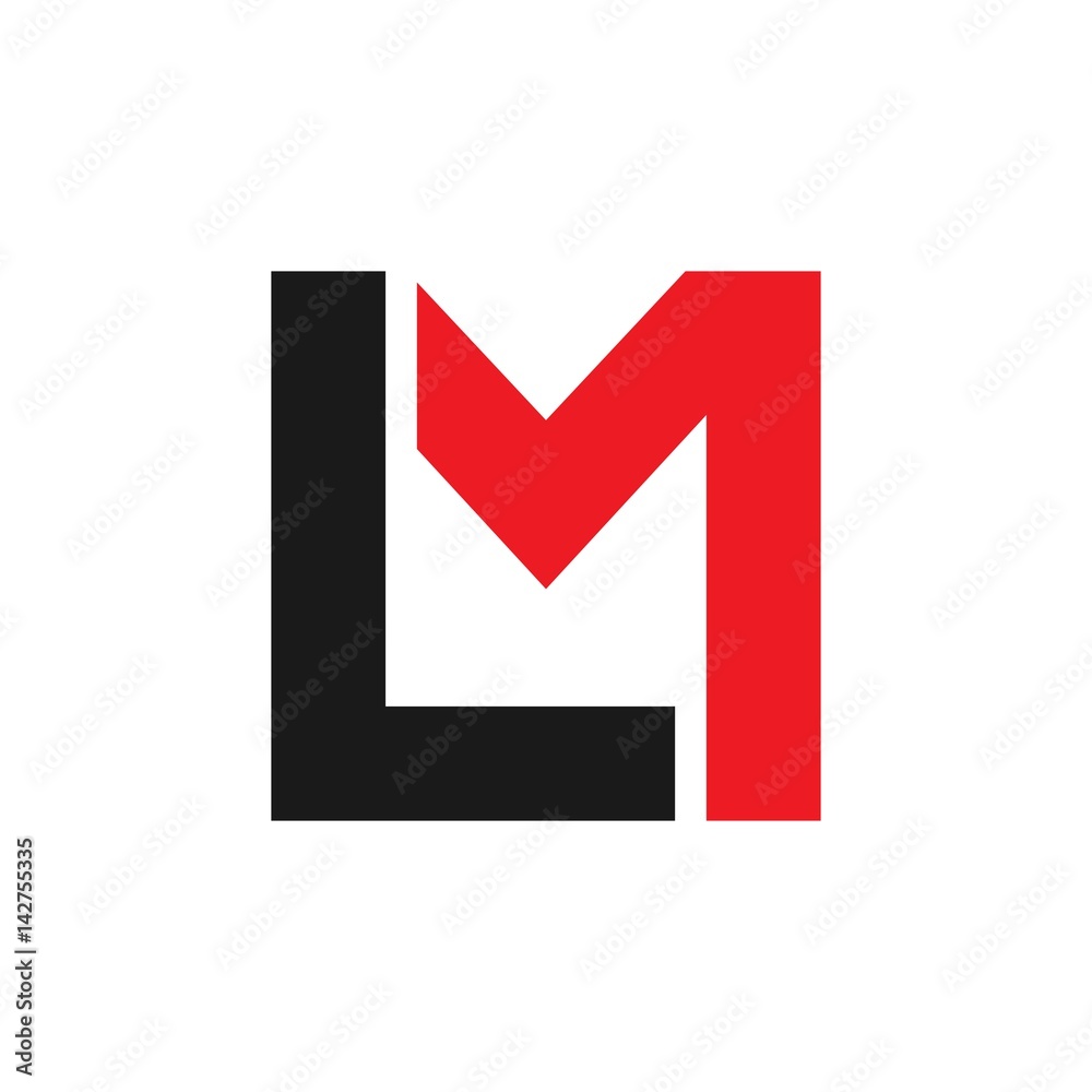 l and m logo vector. Stock Vector | Adobe Stock