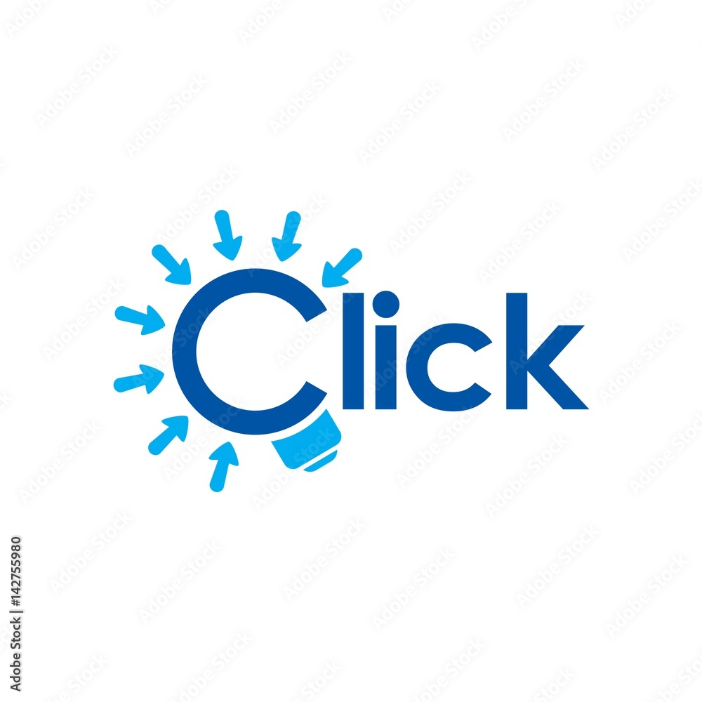 Vetor de click logo vector. do Stock | Adobe Stock