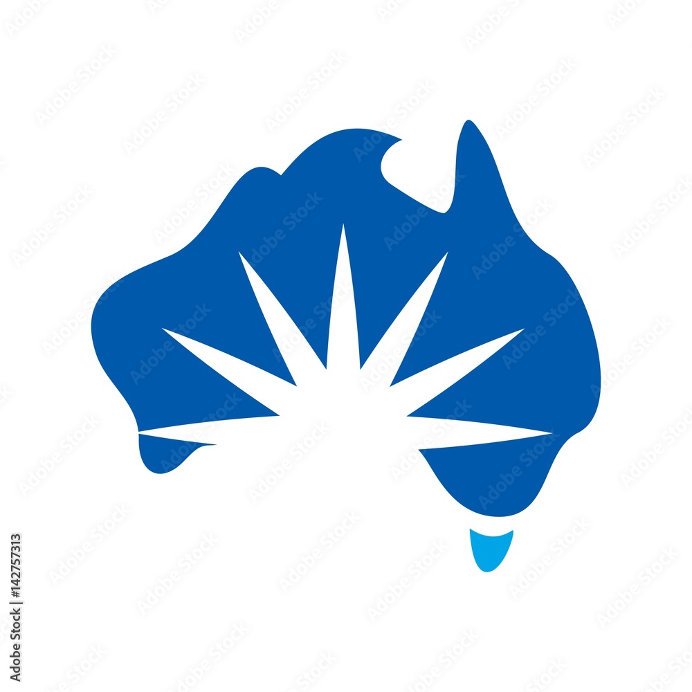 sunlight of australia. symbol of sunlight and australia map. Stock ...