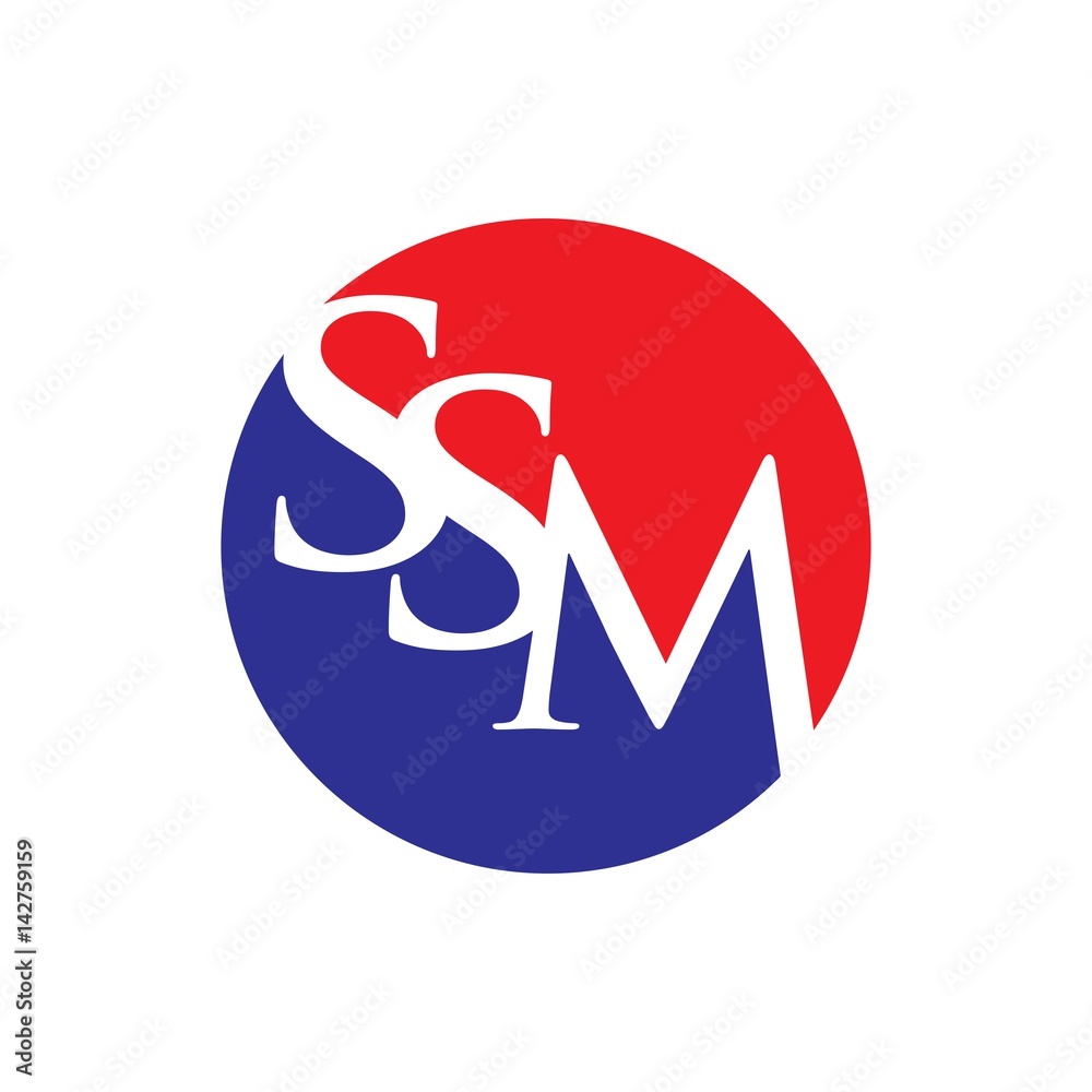 letter S S and M logo vector. Stock Vector | Adobe Stock