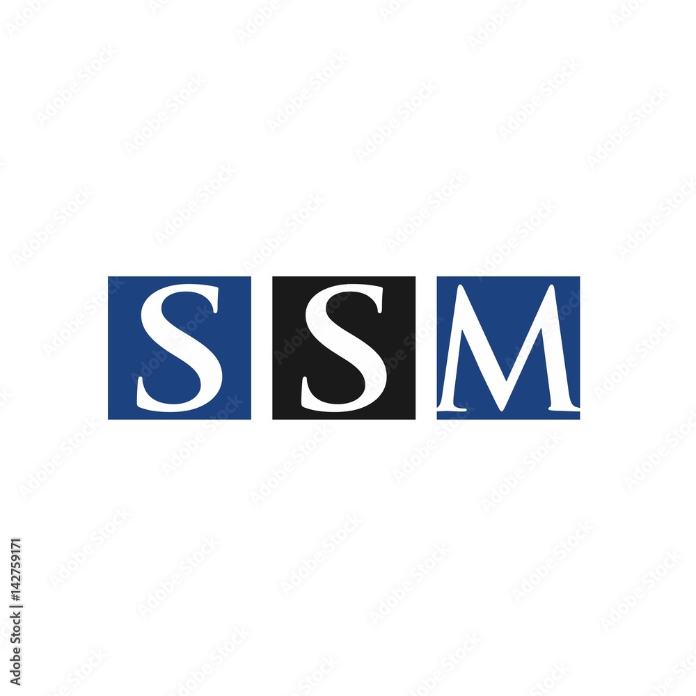 letter S S and M logo vector. Stock Vector | Adobe Stock