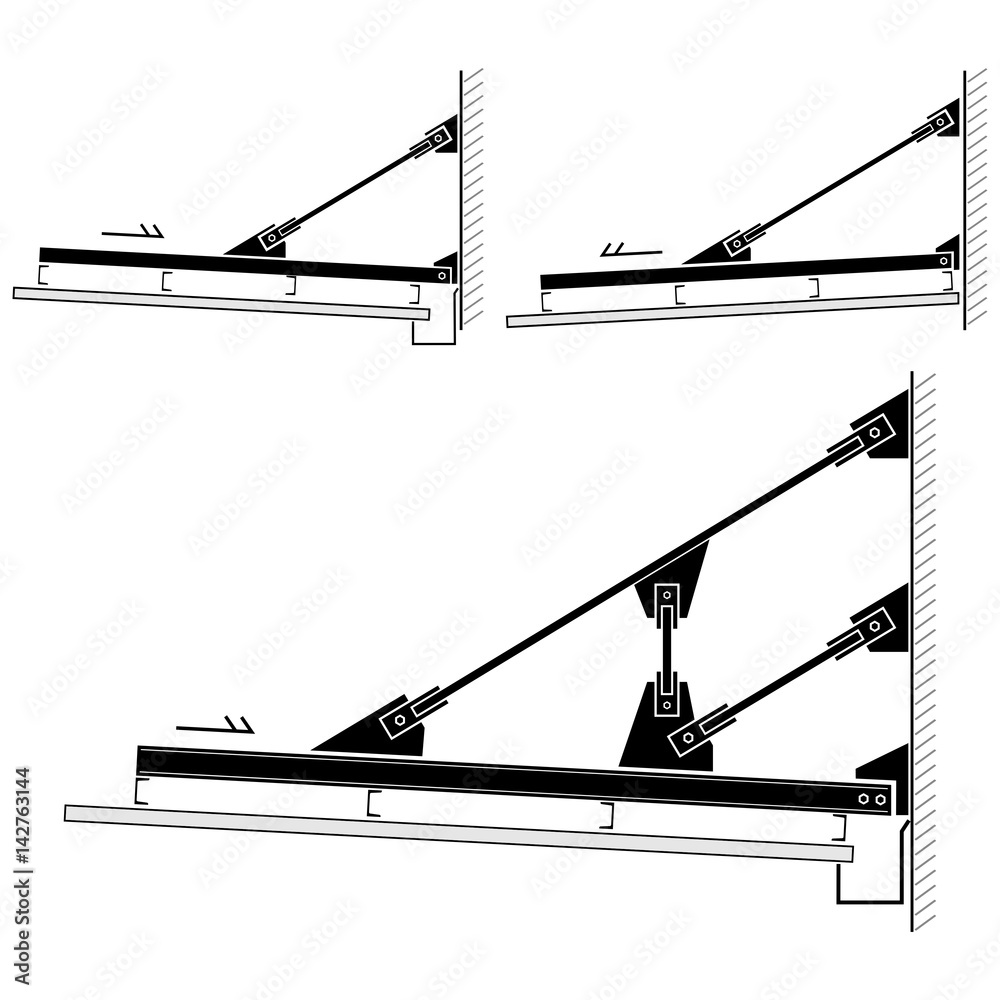 Canopy roof section frame, vector illustration Stock Vector | Adobe Stock