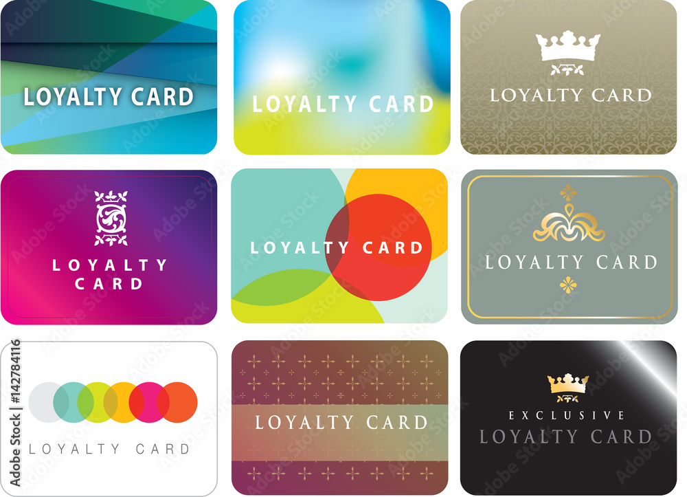 Range of ideas for store loyalty cards Stock Vector | Adobe Stock